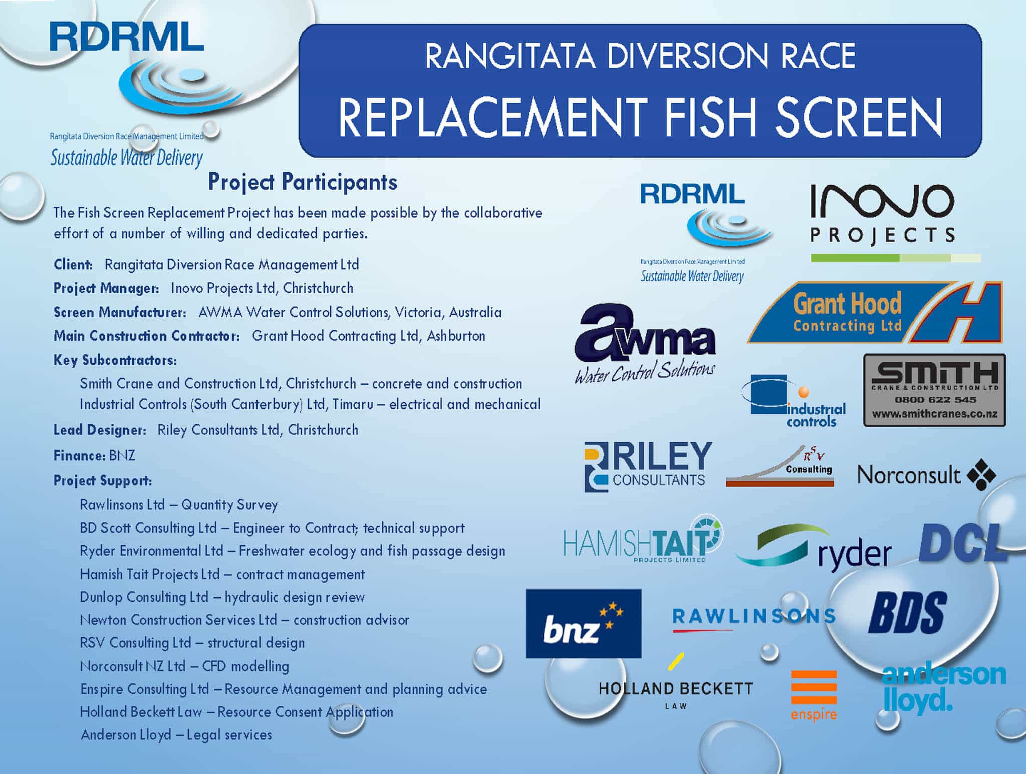 Fish Screen | Rangitata Diversion Race Management Ltd